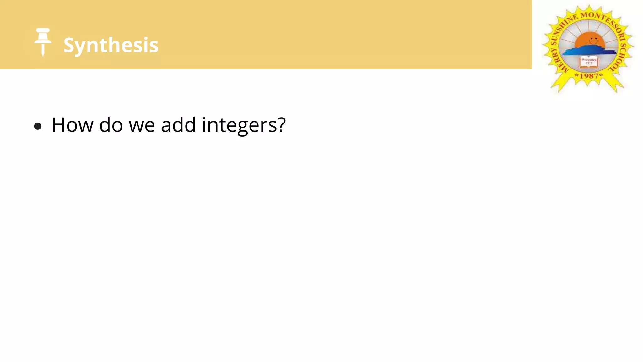 Addition of integers Grade 6 | PPTX