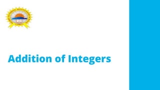 Addition of integers Grade 6 | PPTX