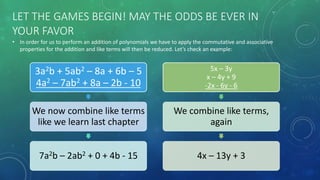 Addition of polynomials | PPTX