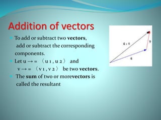 Addition of Vectors | By Head to Tail Rule | PPTX