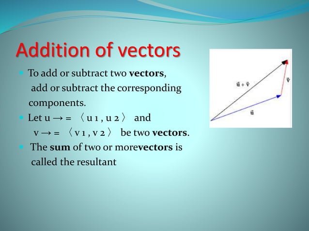 Addition of Vectors | By Head to Tail Rule | PPTX | Physics | Science