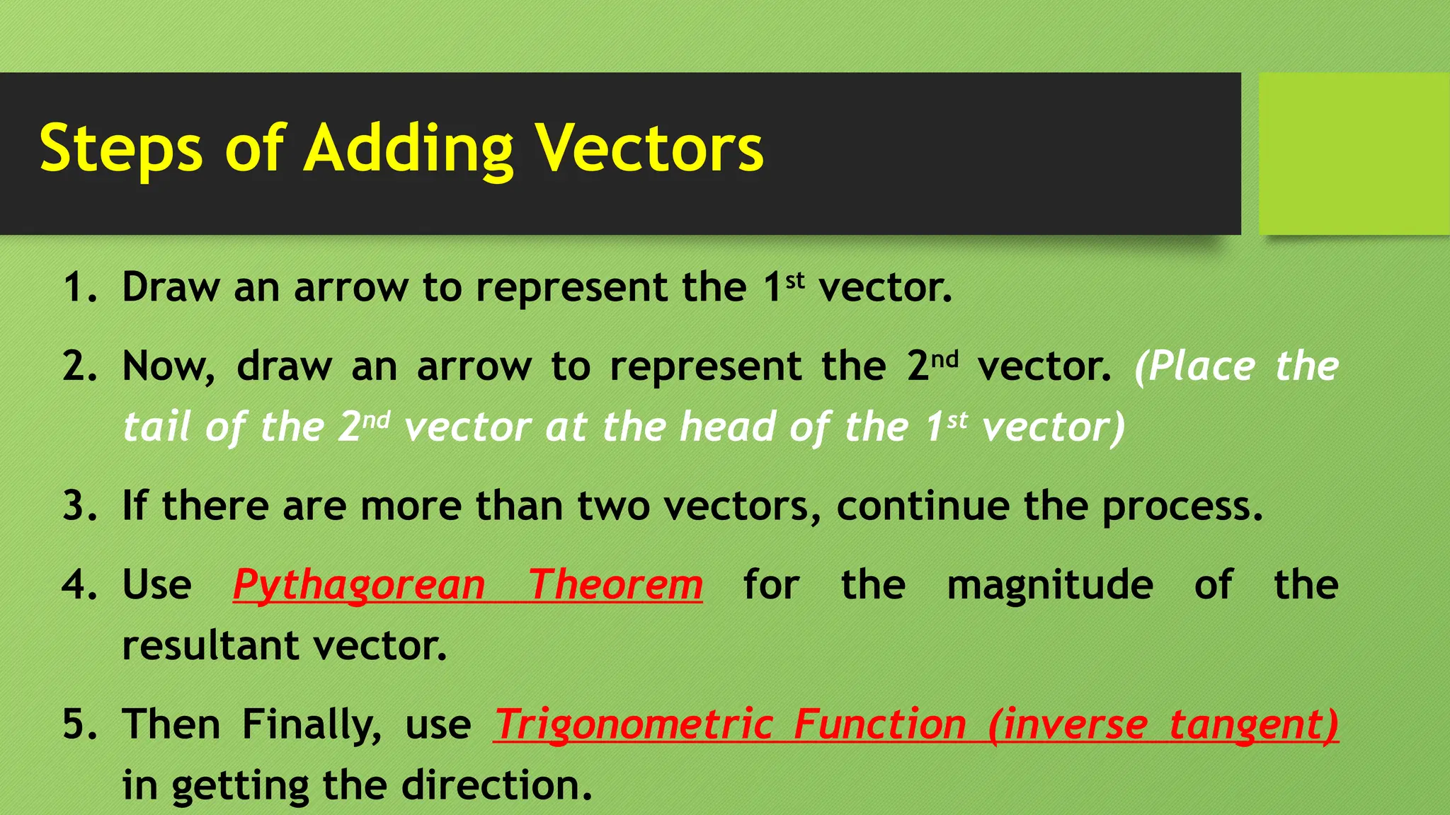 Addition of Vectors.pptx Advance Physics | PPTX