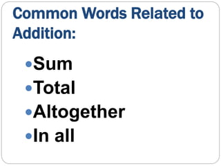 Addition and Subtraction of whole numbers | PPT