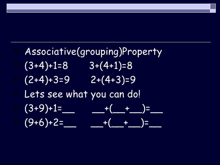 Addition properties!