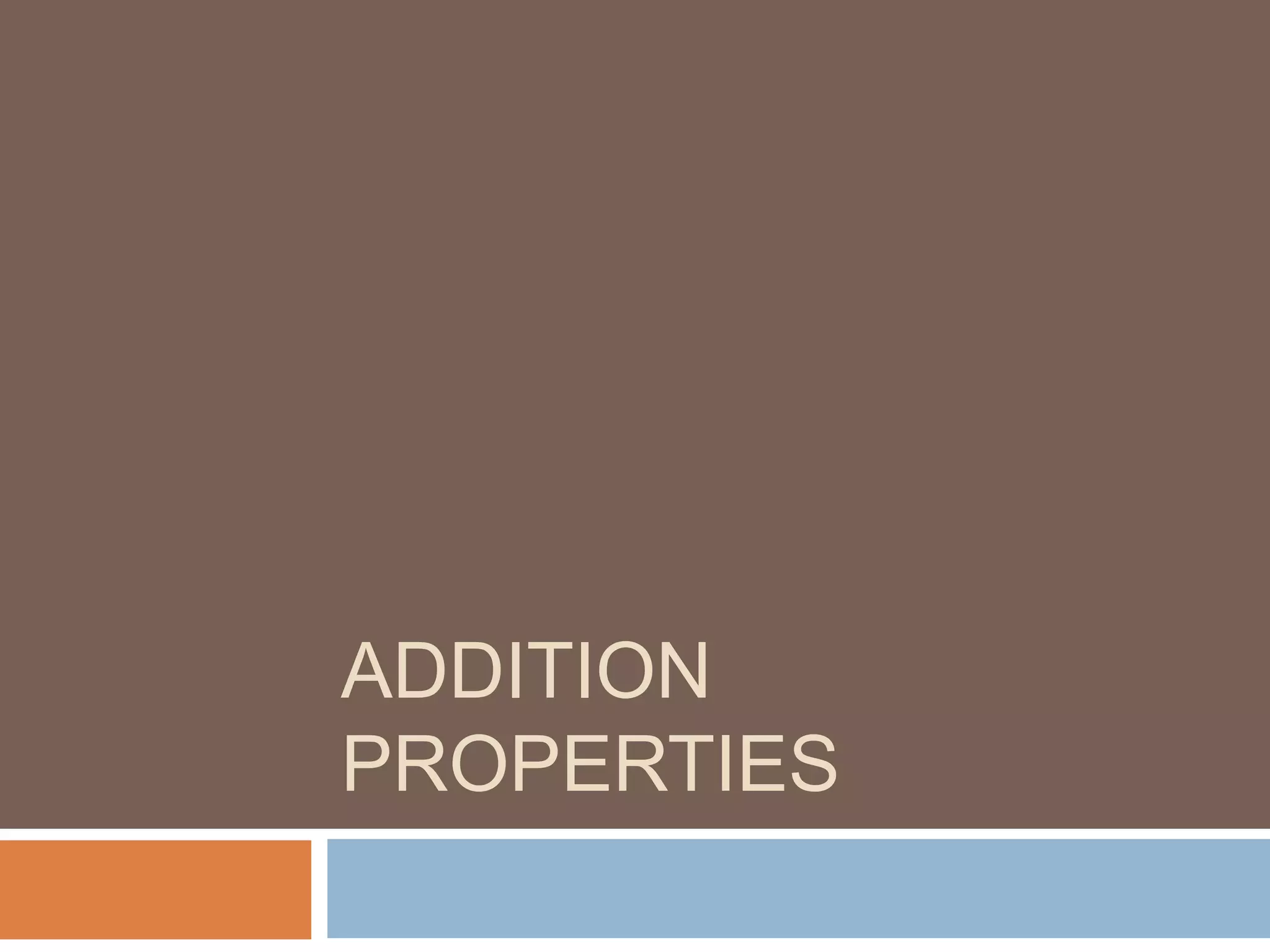 Addition property | PPT