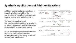 Addition Reactions, Markovnikov's Rule, And Its Applications.pptx