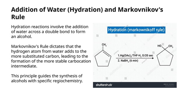 Addition Reactions, Markovnikov's Rule, And Its Applications.pptx