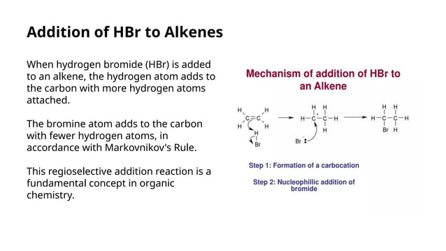 Addition Reactions, Markovnikov's Rule, And Its Applications.pptx