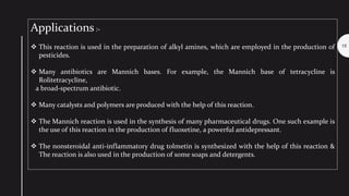 Addition Reactions with Amines and Iminium ions Mannich reaction..pptx