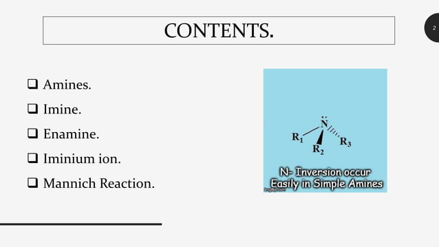Addition Reactions with Amines and Iminium ions Mannich reaction..pptx ...