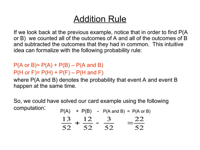 Addition Rule of Probability Math 10.ppt
