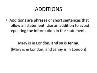 Additions | PPTX | Food & Drink