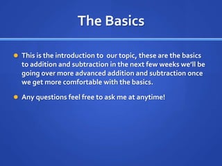 Addition&subtraction | PPTX | Science