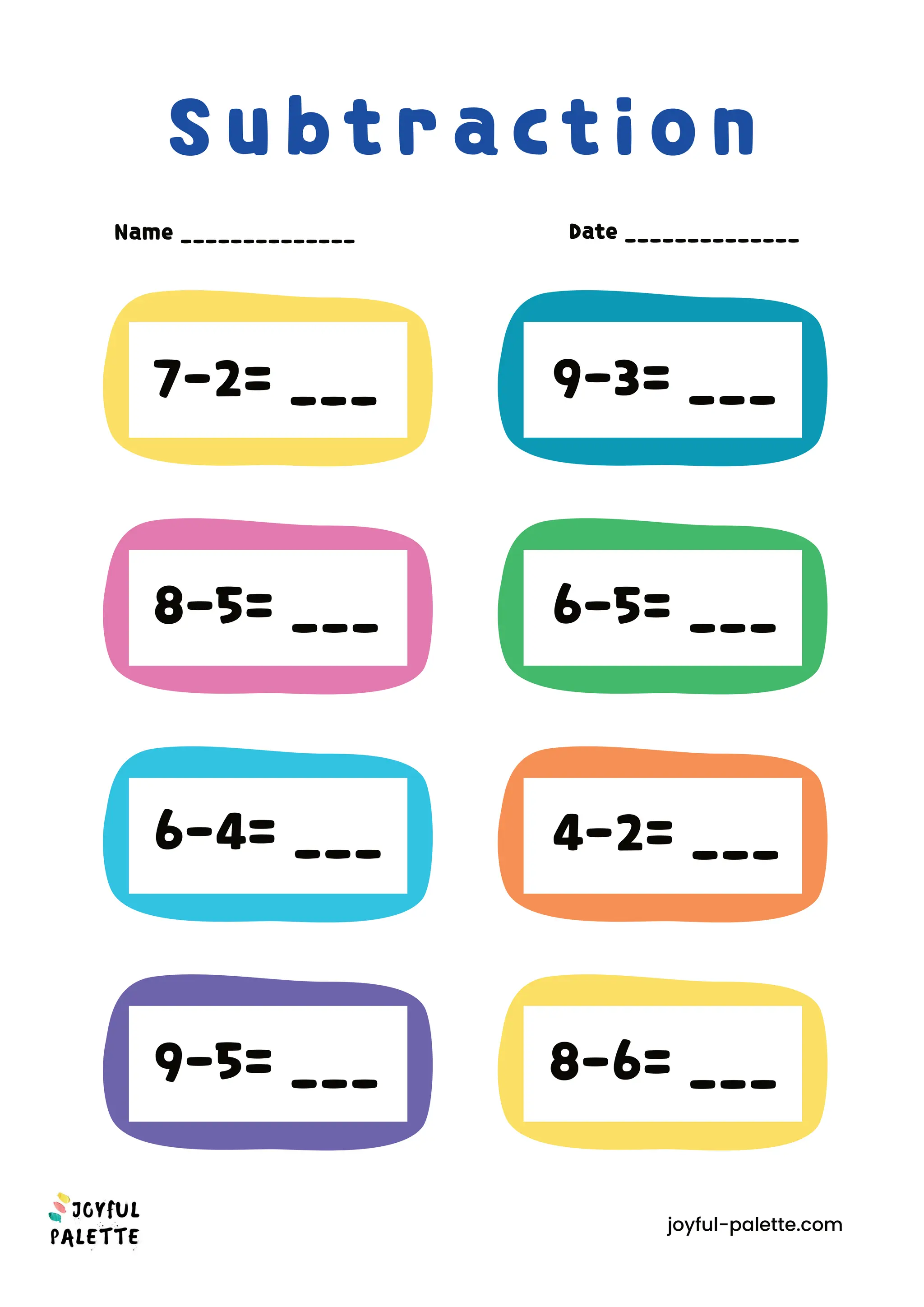 Colorful and Fun Addition and Subtraction Worksheets | PDF