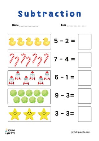 Colorful and Fun Addition and Subtraction Worksheets | PDF