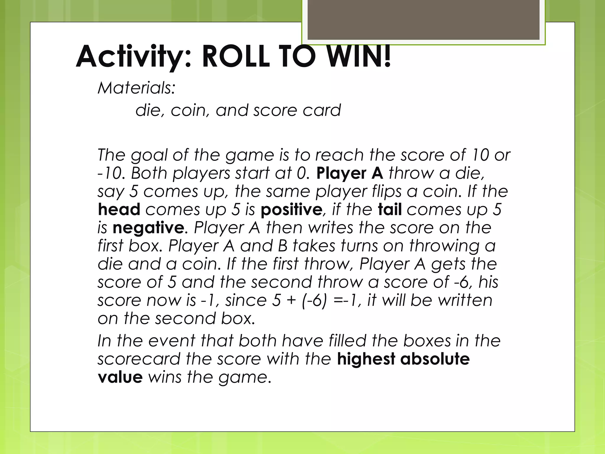 lesson plan on Addition & subtraction of integers | PPT