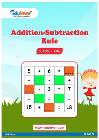Addition and Subtraction - UKG Maths Worksheets
