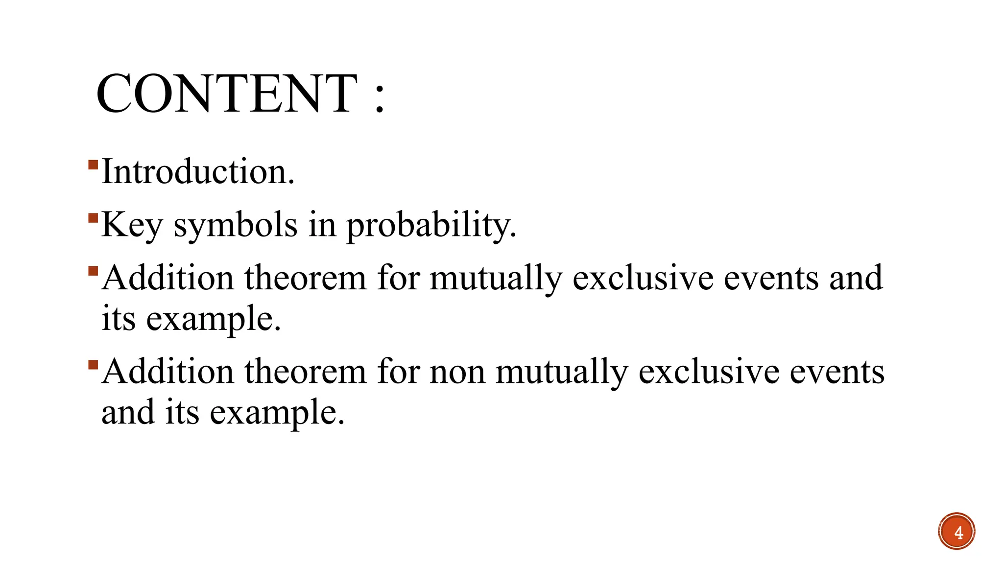 Addition theorem of probability.pptx. probability | PPTX