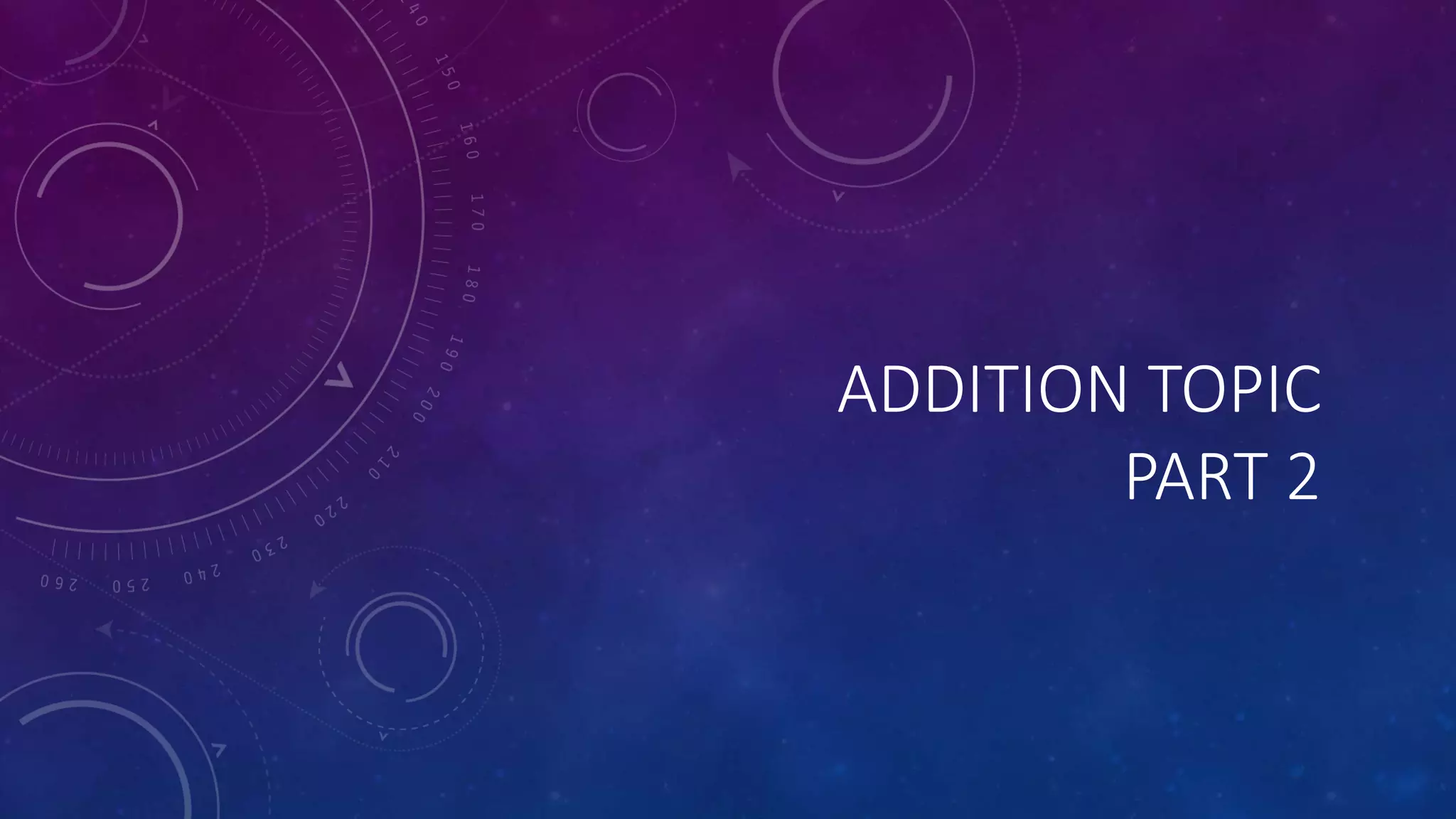 Addition topic | PPT