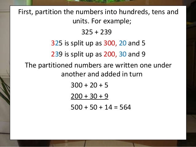 Addition Using Partitioning
