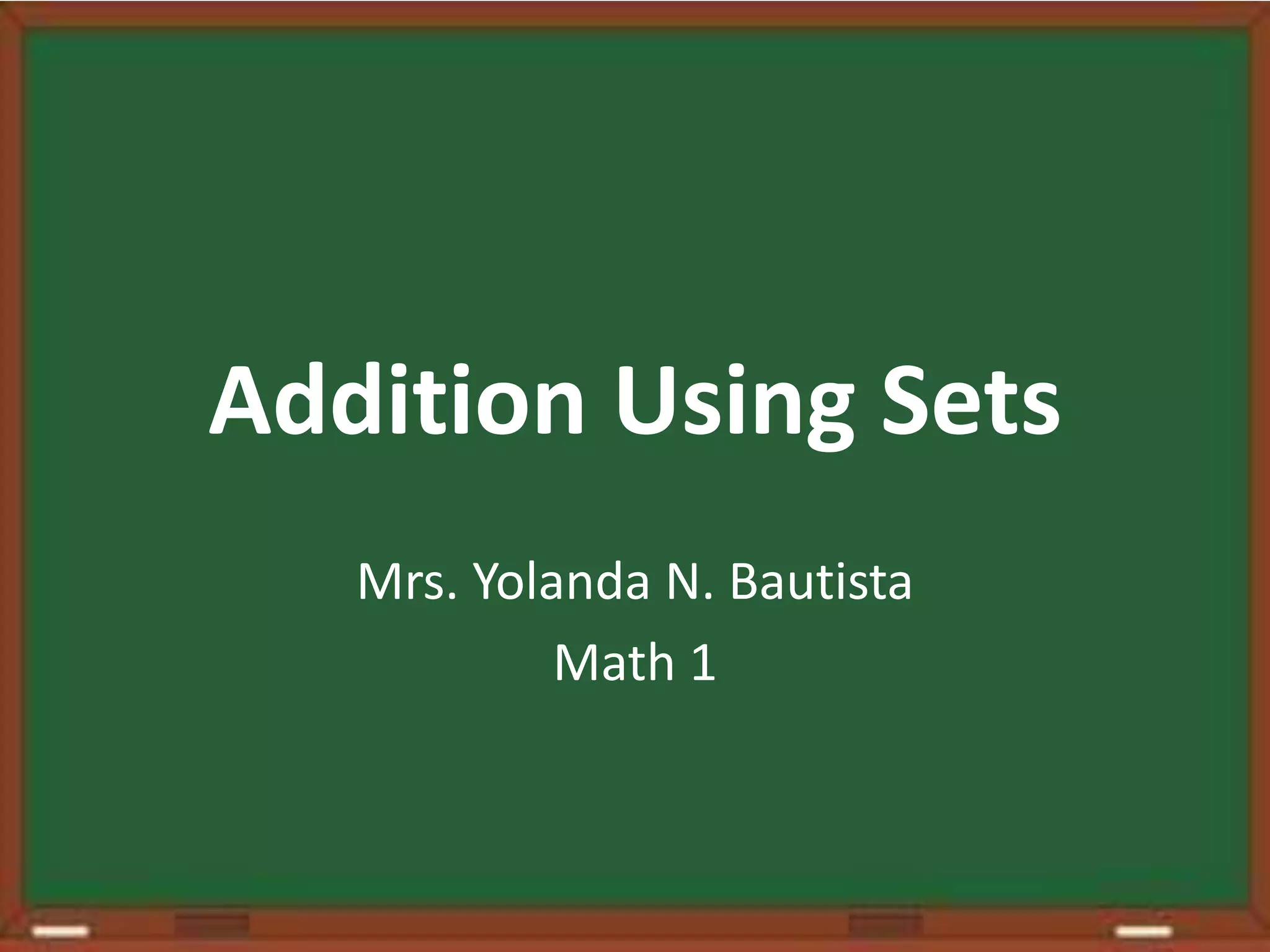 Addition using sets | PPTX