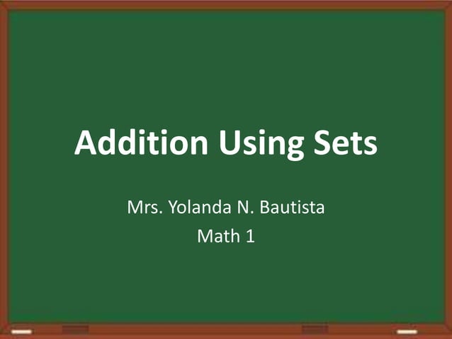 Addition using sets | PPTX