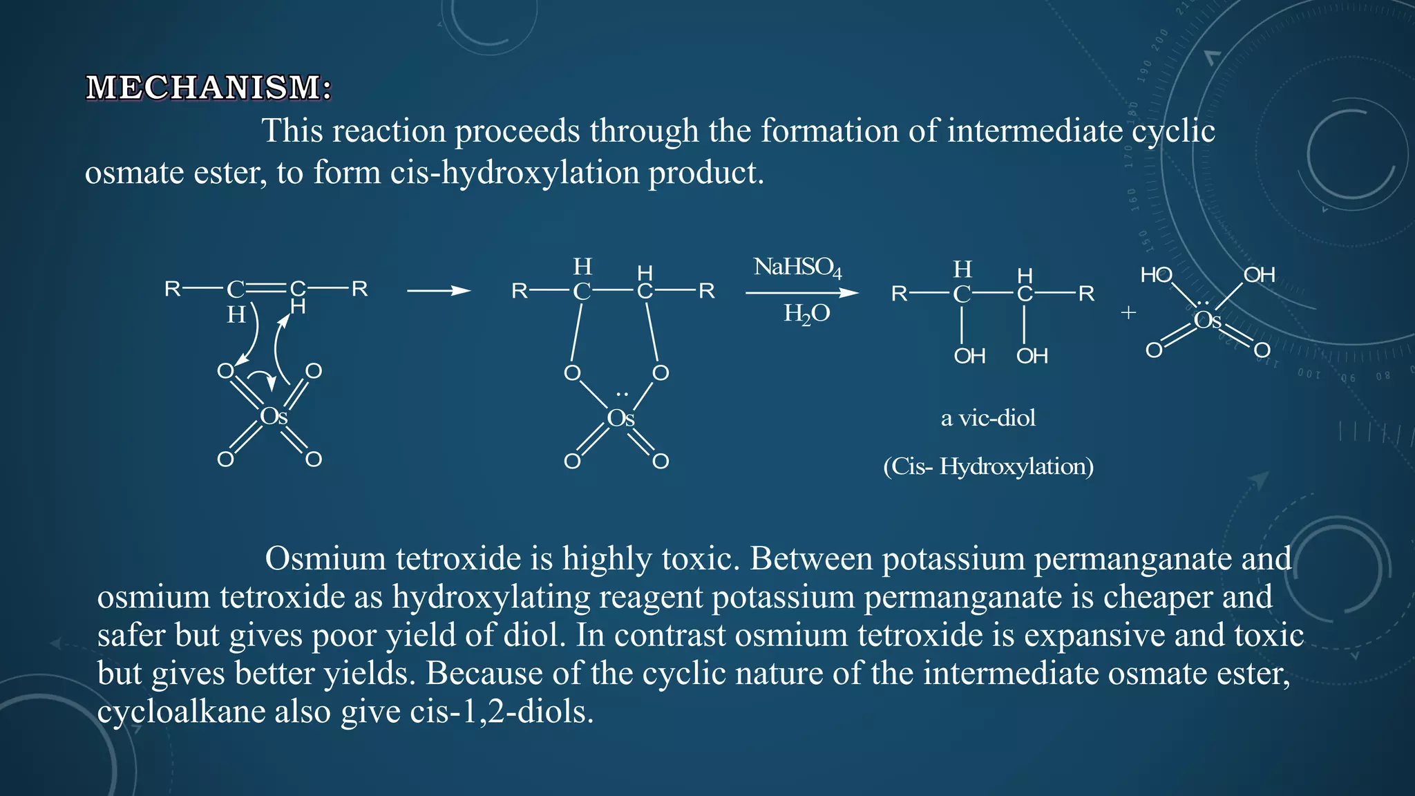 Hydroboration-oxidation, Addition with alkenes like Hydroxylation, Hypo ...