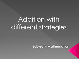 Addition with different strategies | PDF