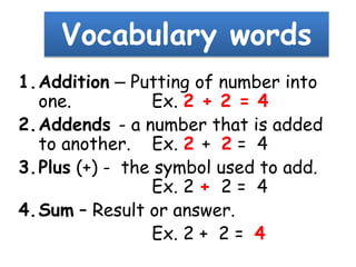 Addition withiin 100 no regrouping | PPTX