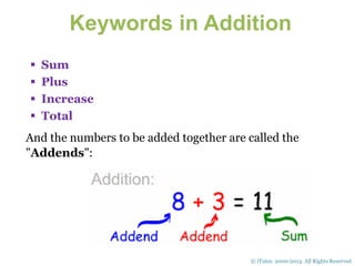 Addition withiin 100 no regrouping | PPTX
