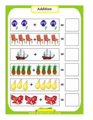 Addition Worksheets for Kindergarten New( colored).pdf