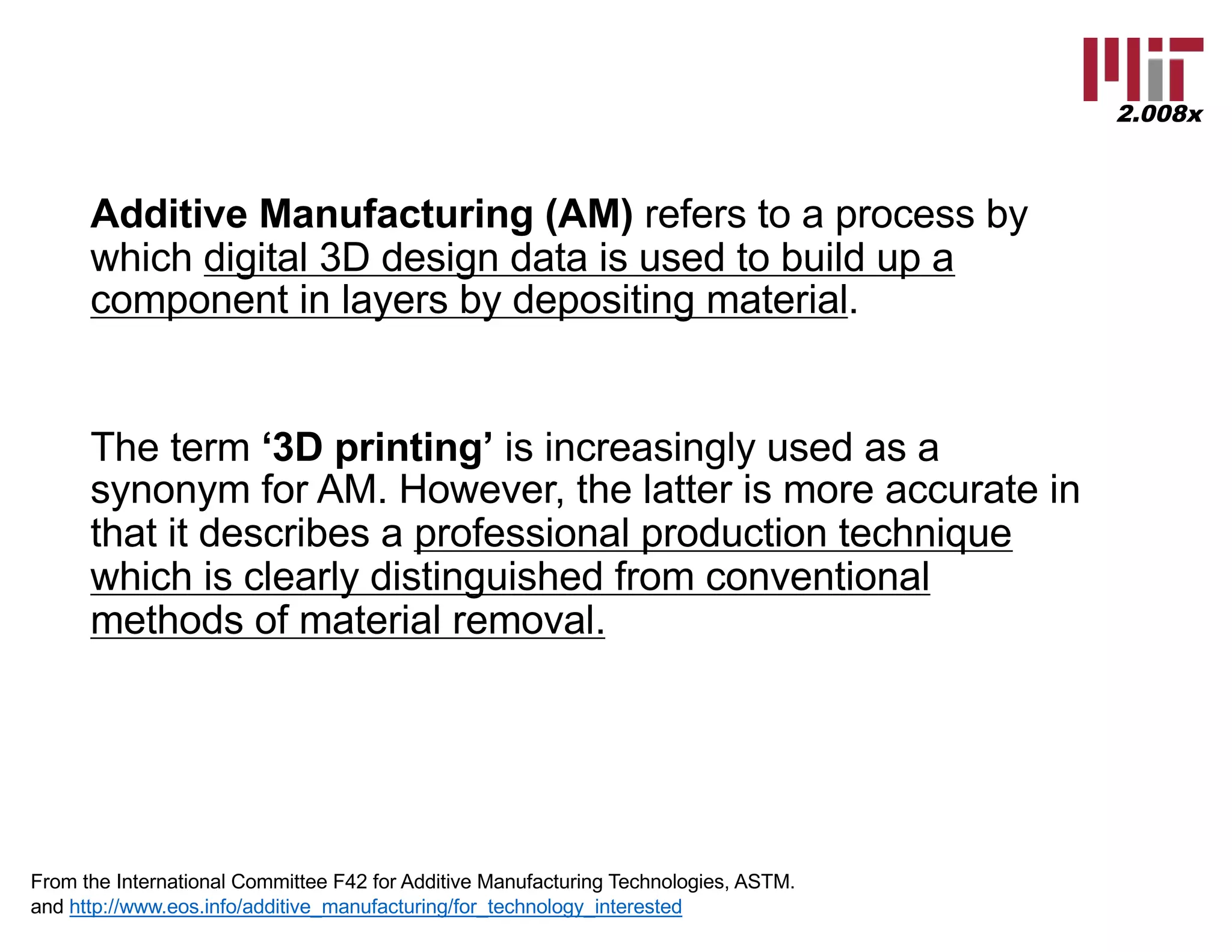 Additive Manufacturing (2.008x Lecture Slides) | PDF | 3-D Graphics | Computer Software and ...