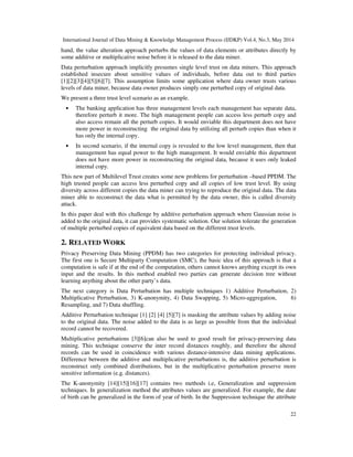 Additive gaussian noise based data perturbation in multi level trust privacy preserving data ...