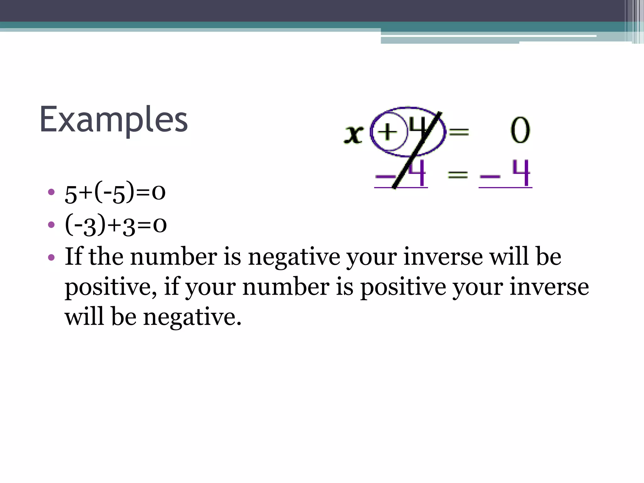 Additive inverse | PPTX
