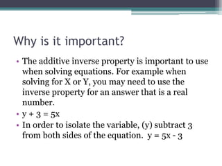 Additive inverse | PPTX