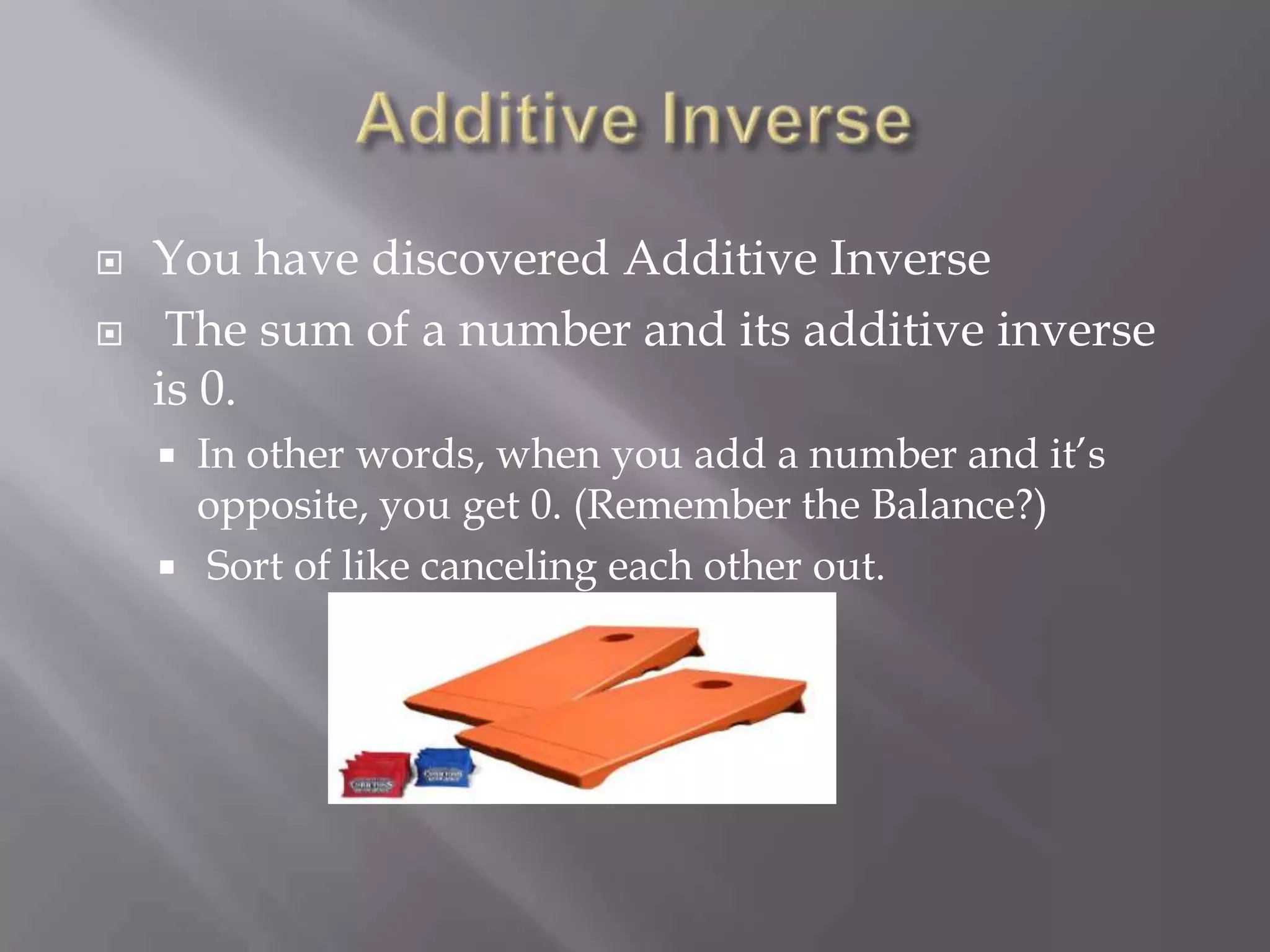 Additive inverse zero pairs absolute value | PPTX