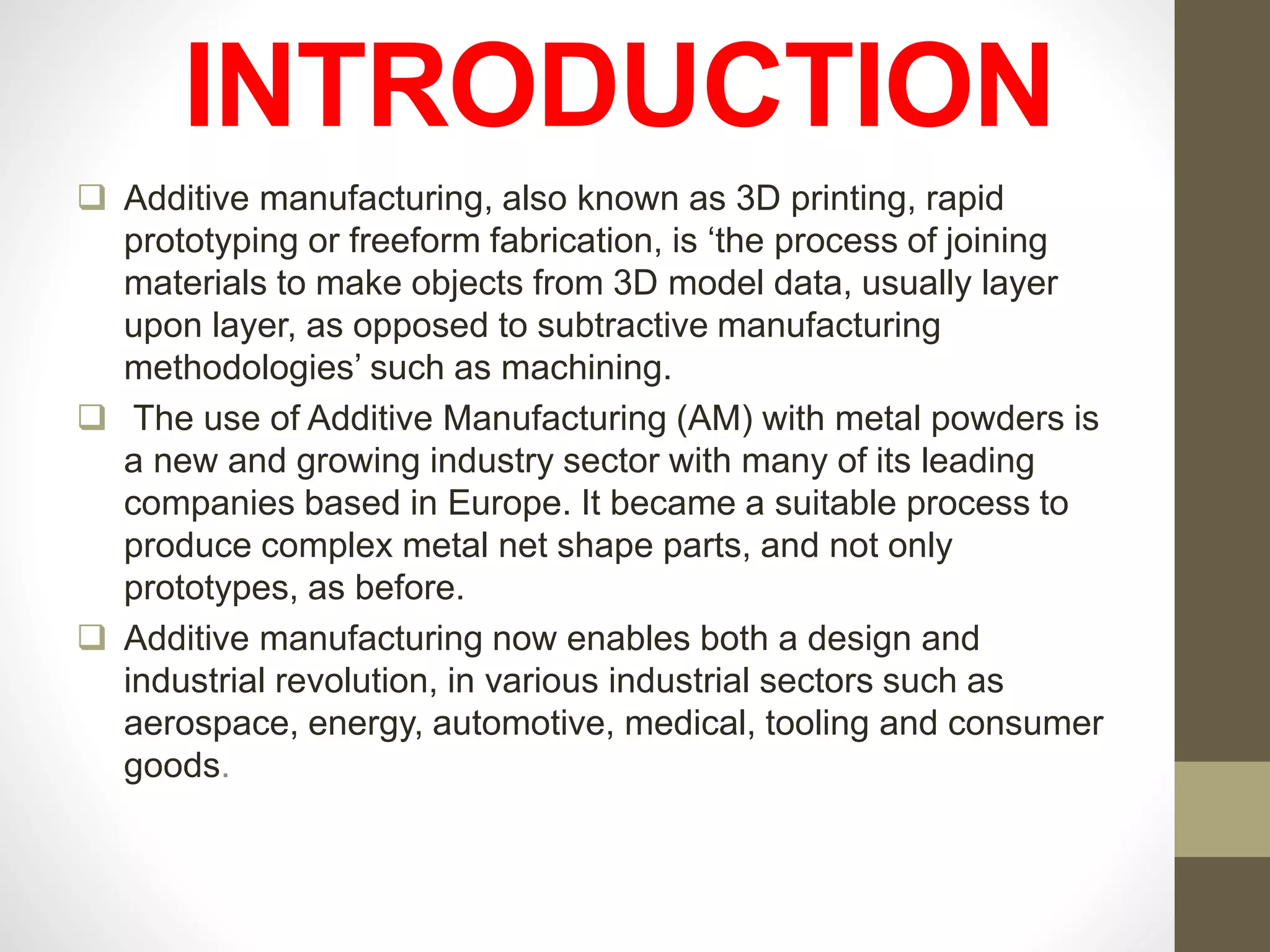 Additive manufacturing | PPTX