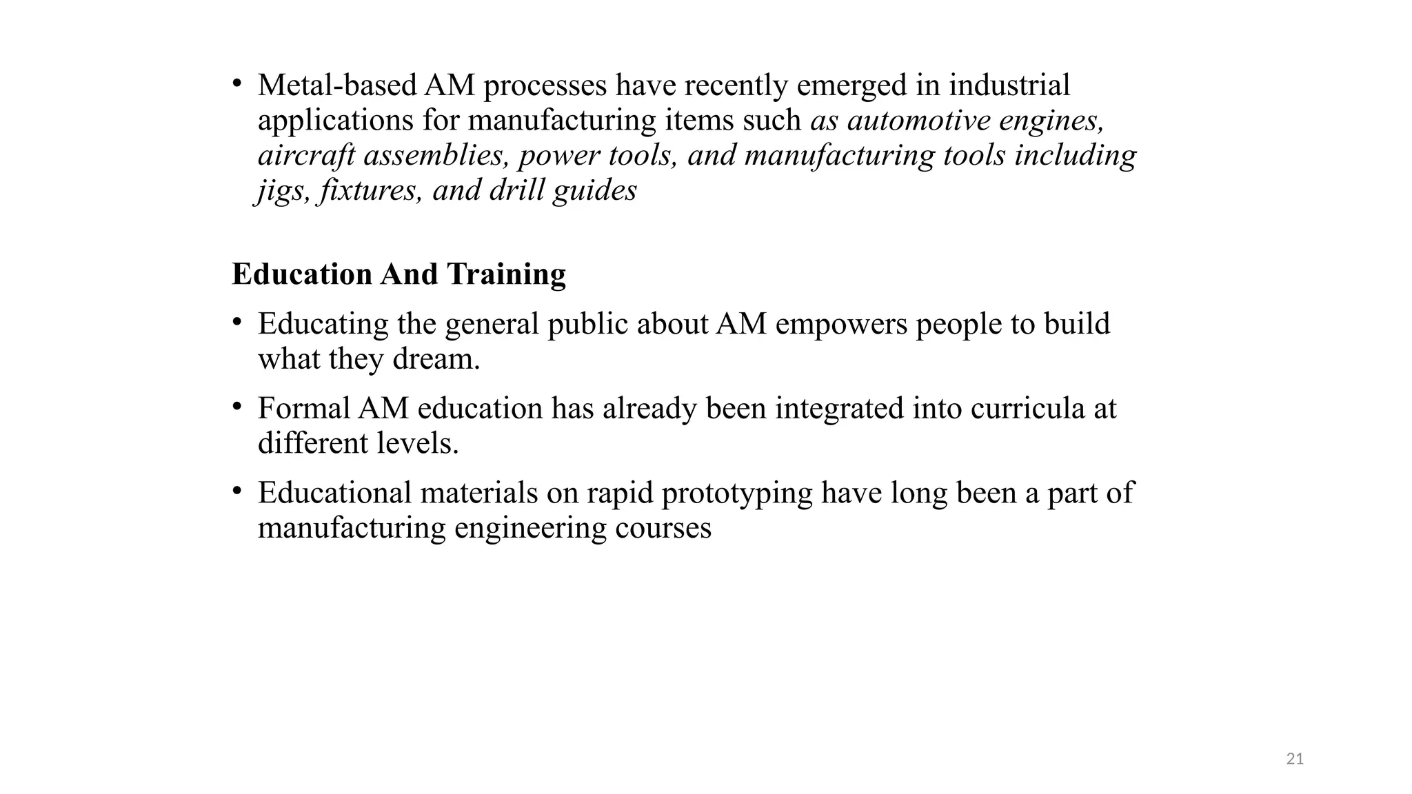 Additive Manufacturing in Mechanical Engineering.pptx