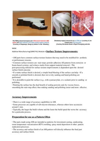Additive Manufacturing_18me741 - Mamatha K M Module 4.pdf