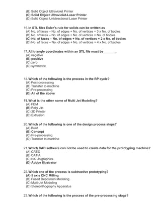 Additive manufacturing mcq.pdf