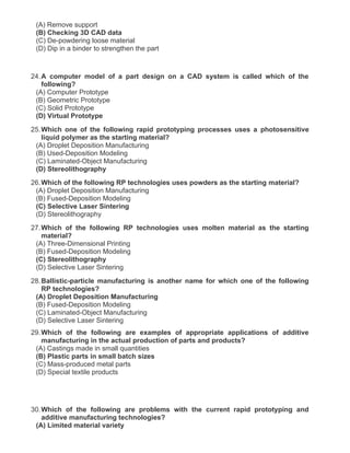 Additive manufacturing mcq.pdf
