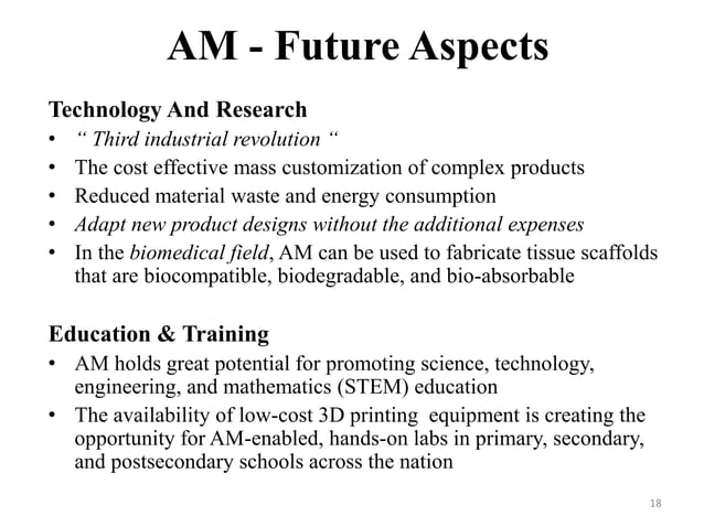 Additive manufacturing ppt | PPTX
