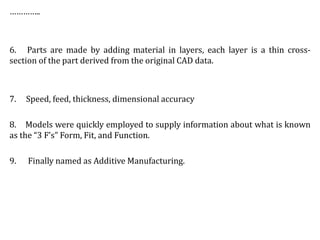 Additive manufacturing ppt1 | PPT