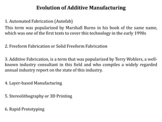 Additive manufacturing ppt1 | PPT