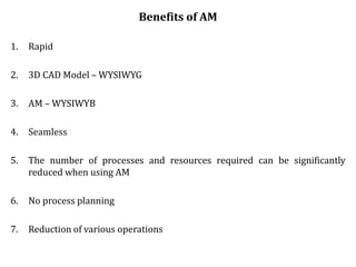 Additive manufacturing ppt1 | PPT