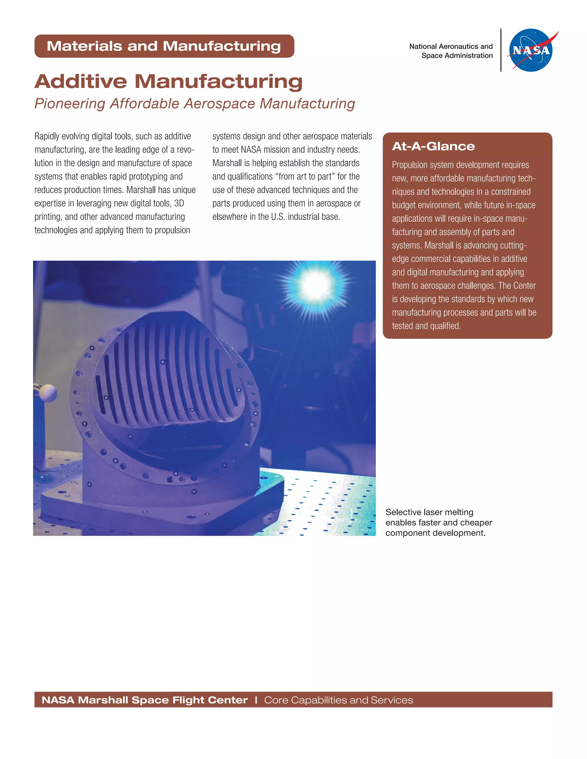 NASA Additive Manufacturing | PDF