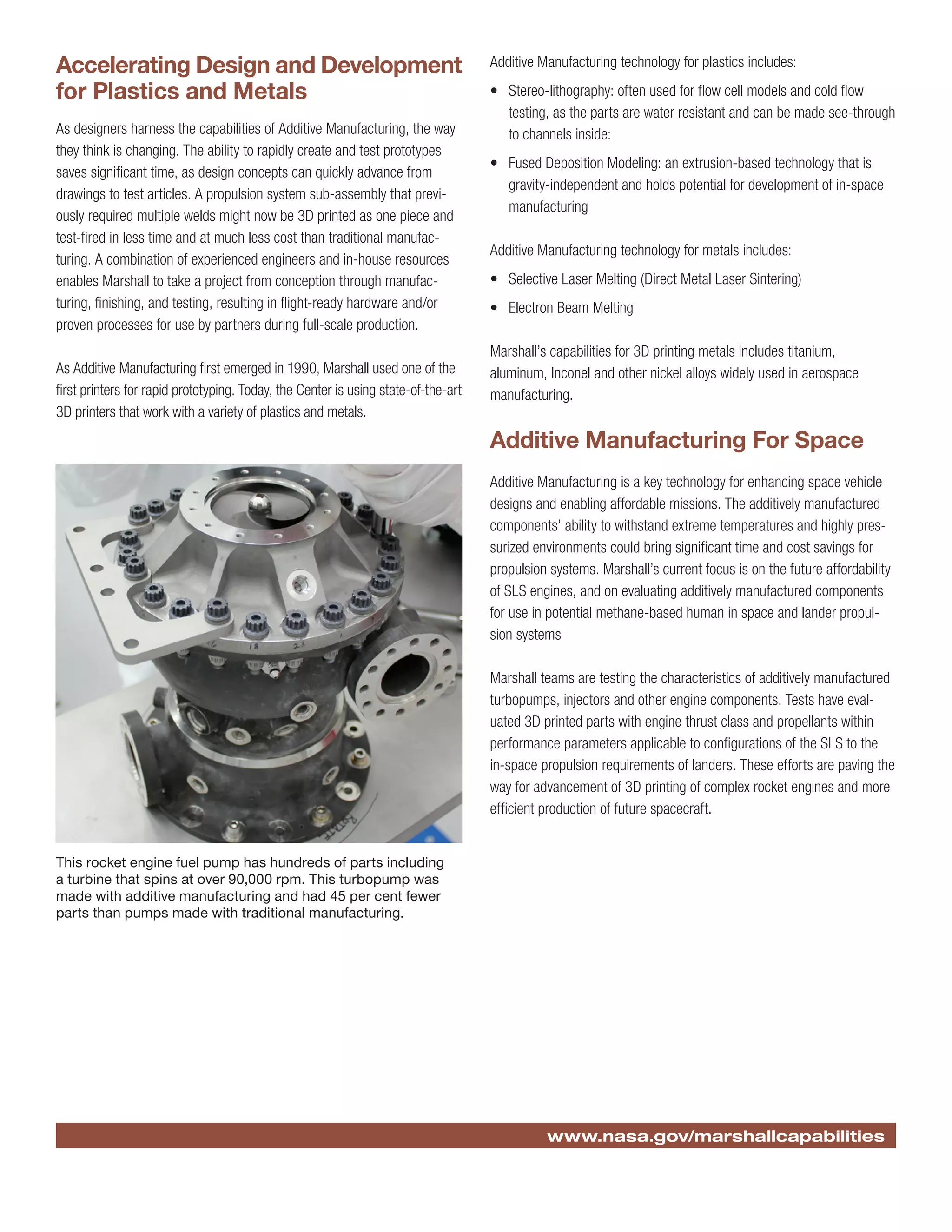 NASA Additive Manufacturing | PDF