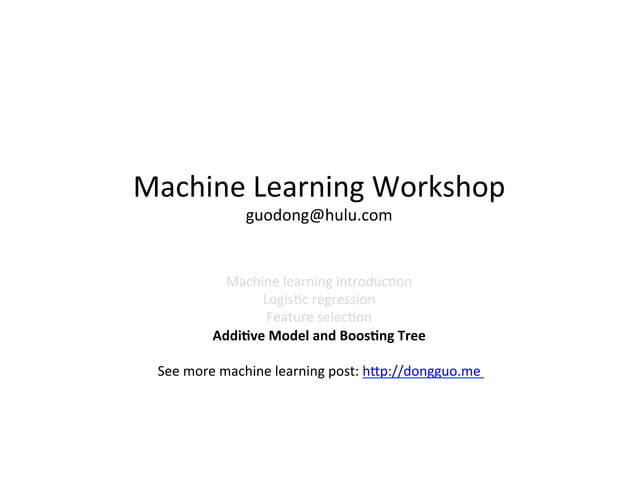 Additive model and boosting tree | PDF | Computing | Technology & Computing