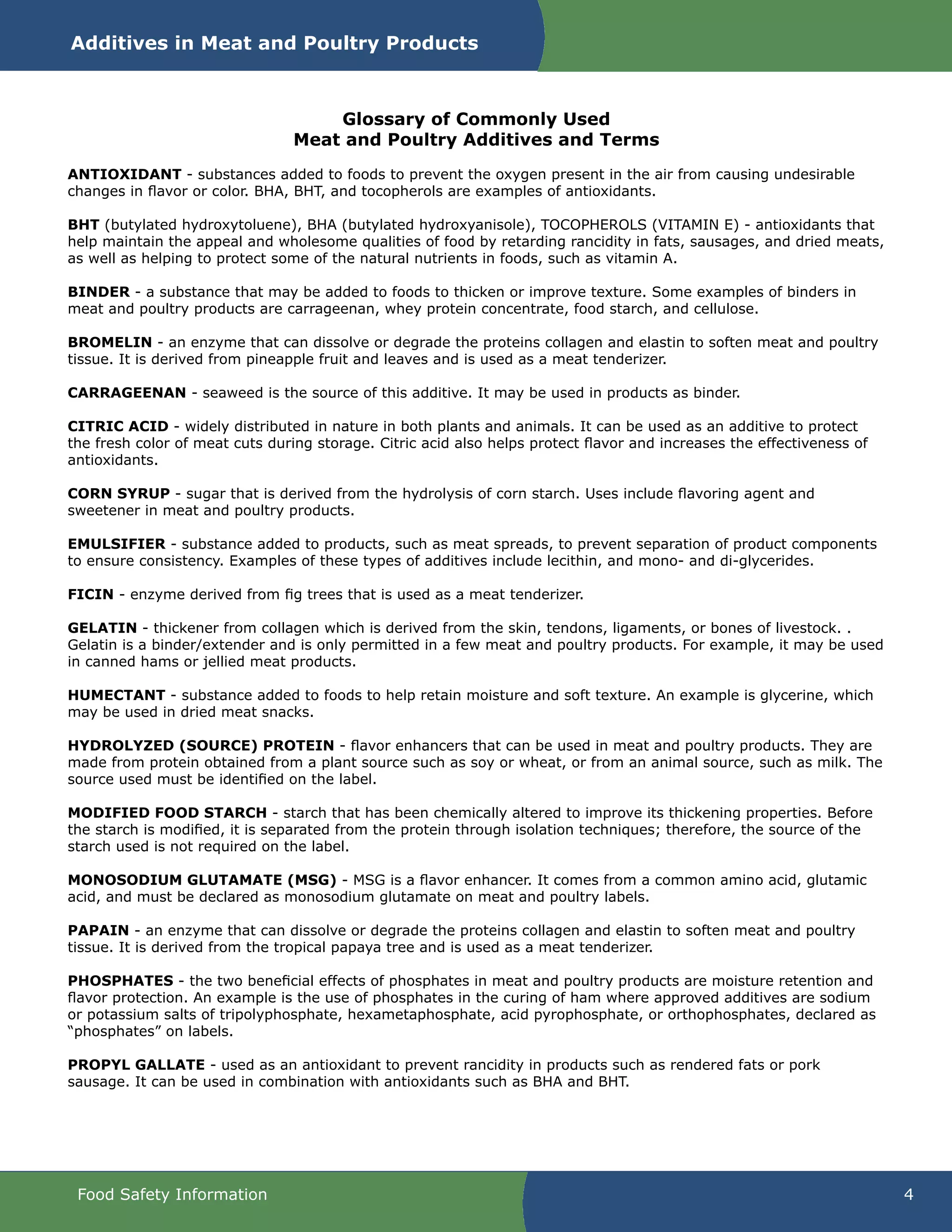 Additives in-meat-and-poultry-products | PDF