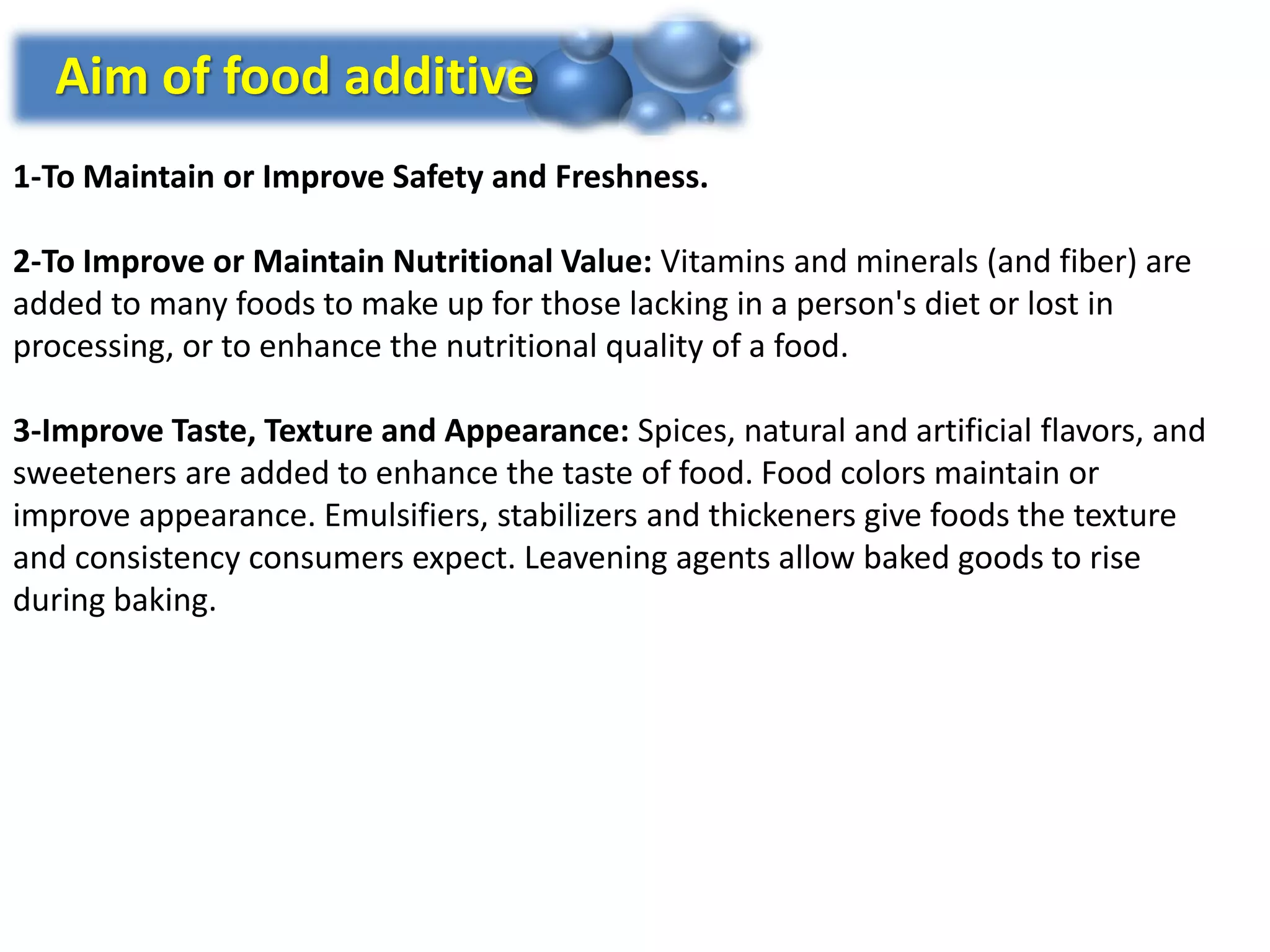 Additives in food | PDF